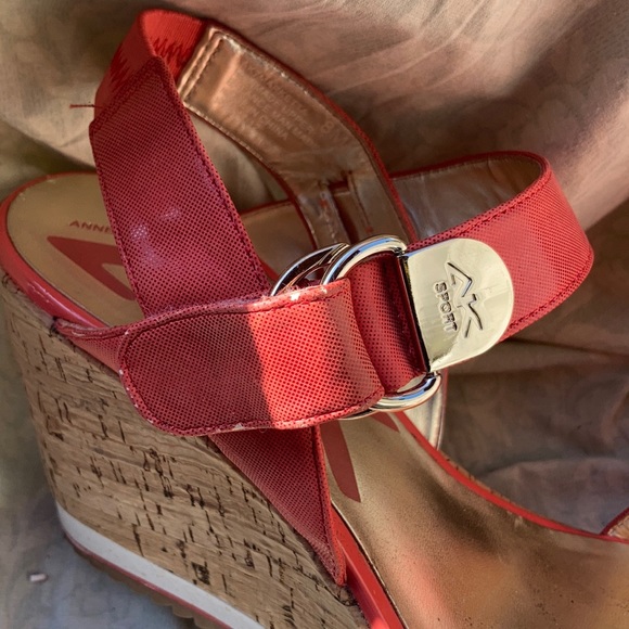 Anne Klein | Shoes | A Beautiful Salmon Anne Klein Wedge Sandals Sz 8 ...